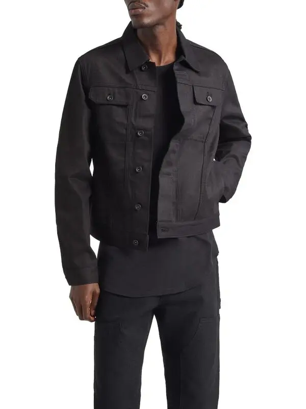 JKEEFER Jacob Taped Type 3 Trucker Jacket - Black/black