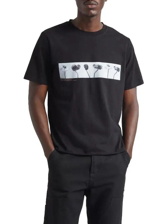 JKEEFER Line Up Organic Cotton Graphic T-shirt - Black