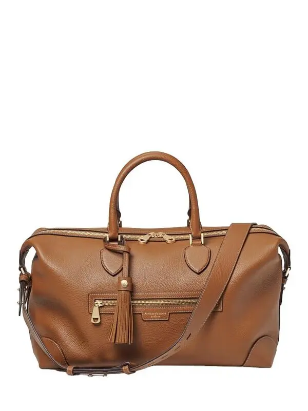ASPINAL OF LONDON Hudson Bag In Milled Pebble - Tan