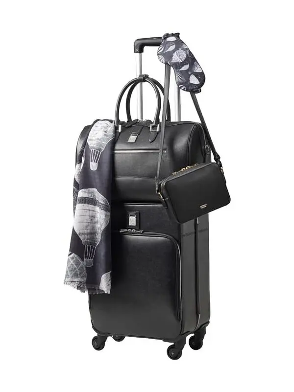 ASPINAL OF LONDON 5-piece Travel Set - Black