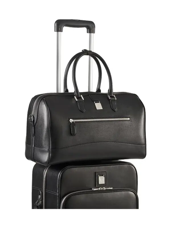 ASPINAL OF LONDON Connaught Flight Work Bag In Saffiano - Black