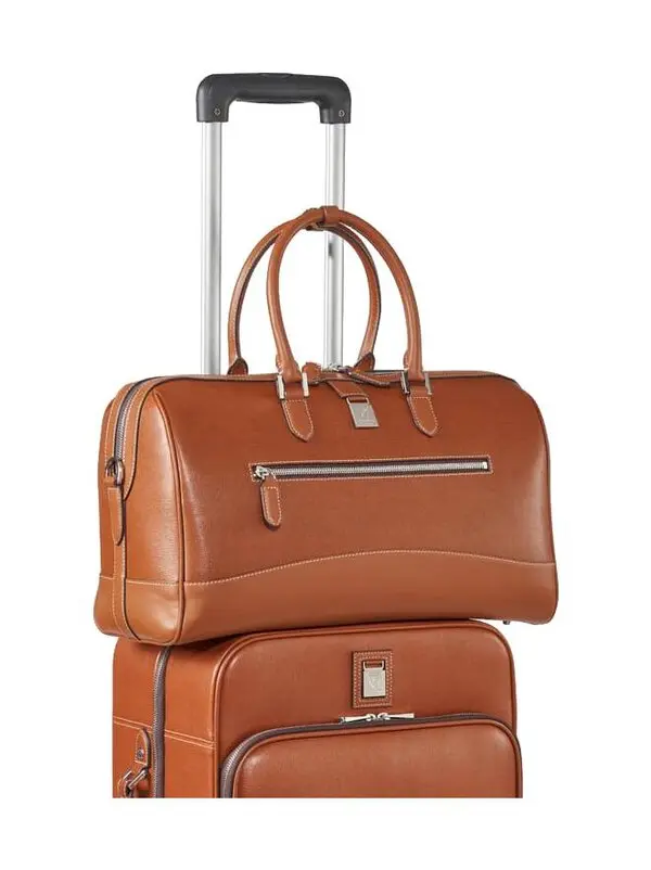 ASPINAL OF LONDON Connaught Flight Work Bag In Saffiano - Tan