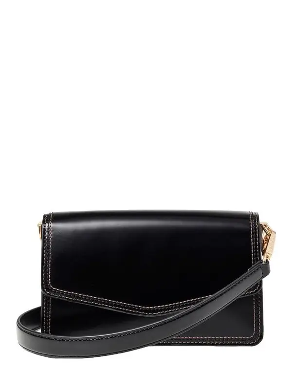 ASPINAL OF LONDON Eliza Clutch In Patent Croc - Black