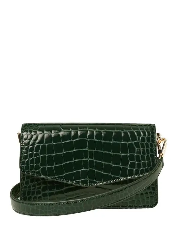 ASPINAL OF LONDON Eliza Velvet Clutch - Green
