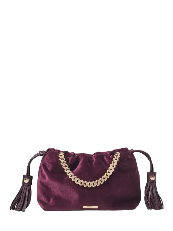 ASPINAL OF LONDON Amelia Velvet Bag - Purple