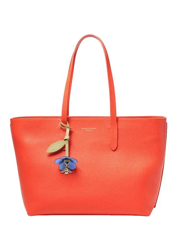 ASPINAL OF LONDON Zipped East West Tote Bag - Orange