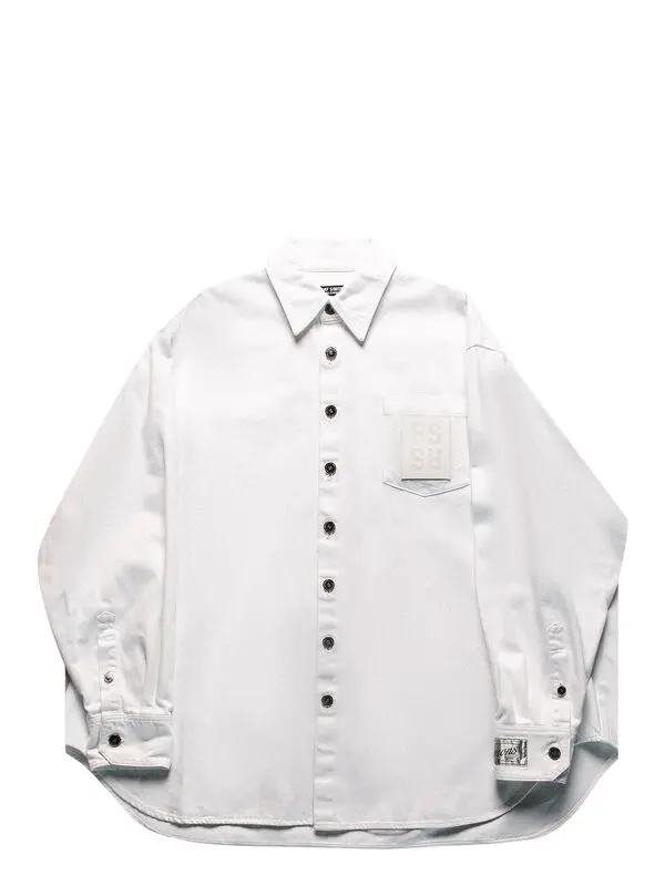 Raf Simons Rs Big Fit Denim Shirt - White