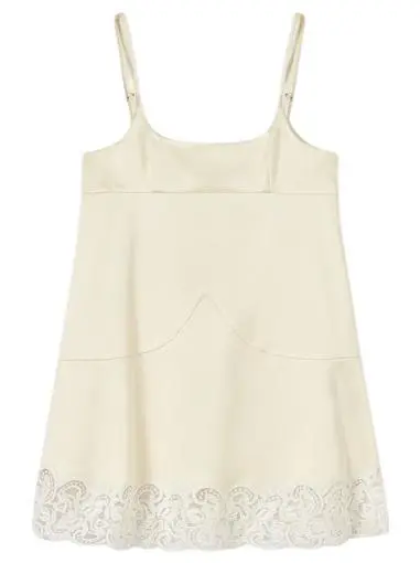 Stella McCartney Lace-trim Satin Mini Dress - White