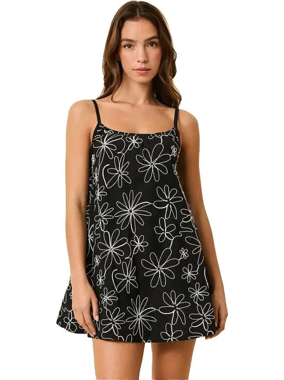 Solid & Striped Lindsay Embroidered Tank Dress - Floral