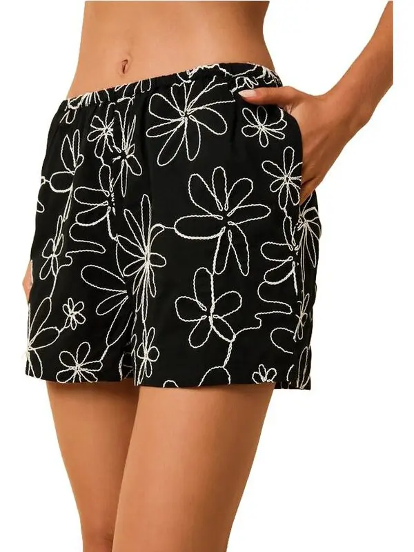 Solid & Striped Ezra Embroidered Shorts - Floral