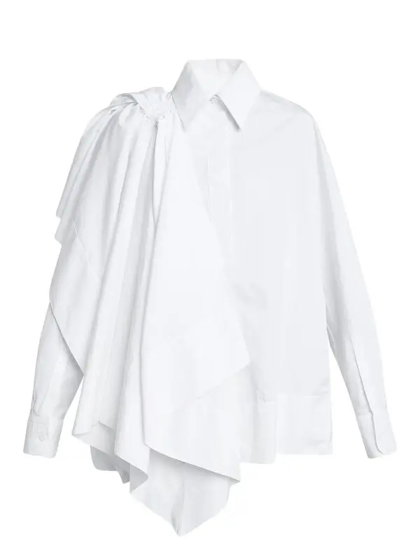 Givenchy Oversized Bow Cotton Shirt - White
