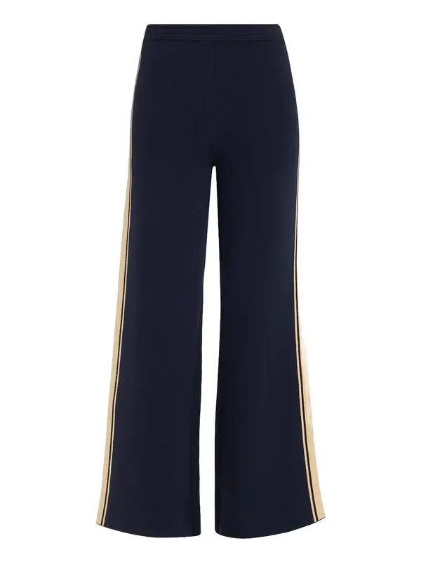 The Upside Knit Wide-leg Sweatpants - Navy