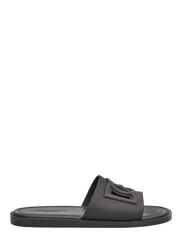 Dolce & Gabbana Rubber Pool Slides - Black