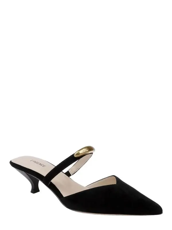 L'Agence Catania Mule - Black Suede