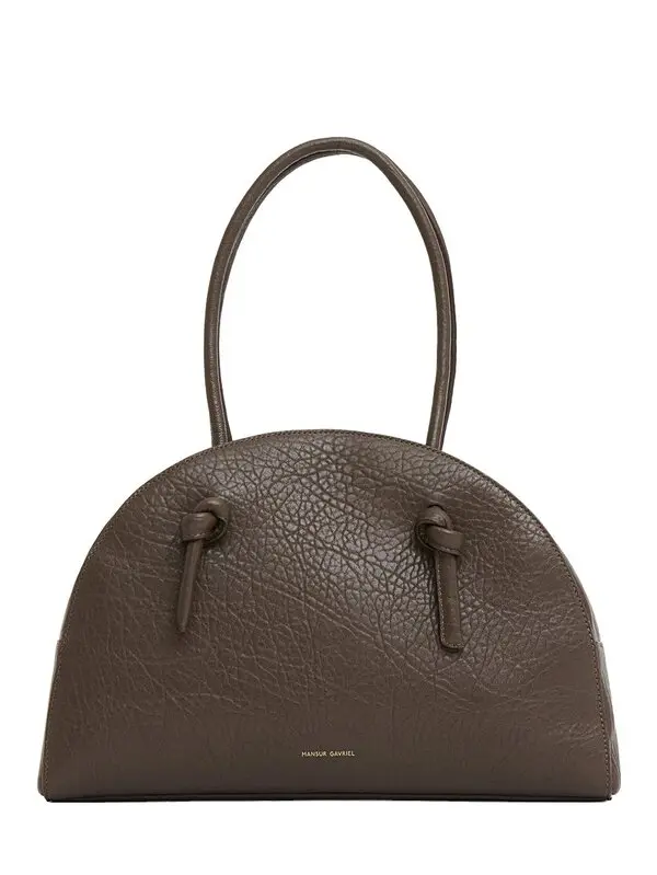 MANSUR GAVRIEL Fortuna Leather Bowling Bag - Ebony