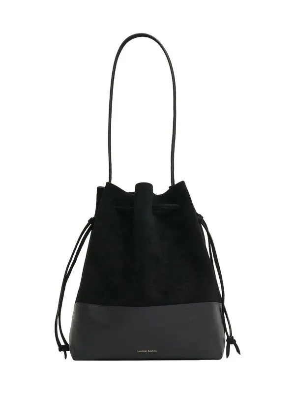 MANSUR GAVRIEL Drawstring Bucket Bag - Black/black