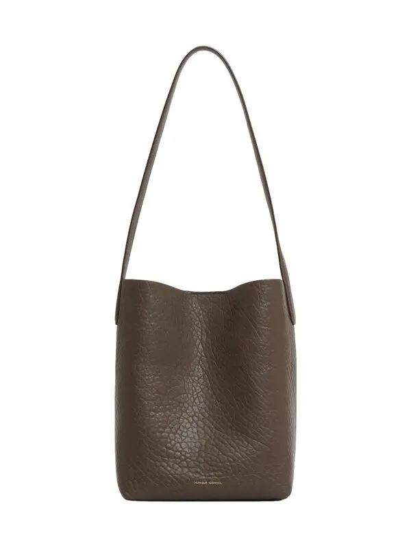MANSUR GAVRIEL Small Everyday Cabas Leather Tote - Ebony