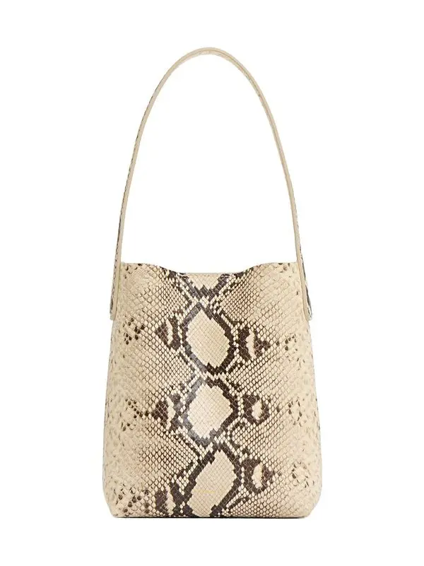 MANSUR GAVRIEL Mini Everyday Cabas Snakeskin Embossed Leather Tote - Roccia