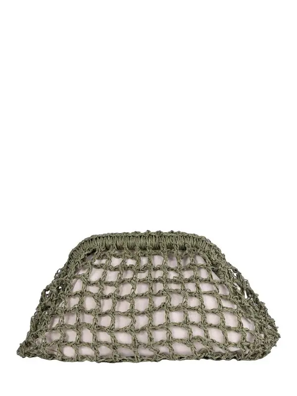 TIN MARIN Ola Crochet Clutch - Forest