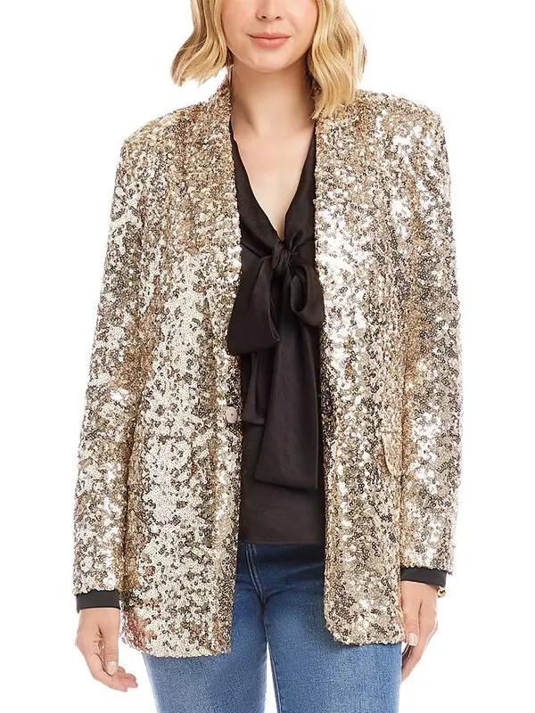 Karen Kane Sequin Blazer - Champagne