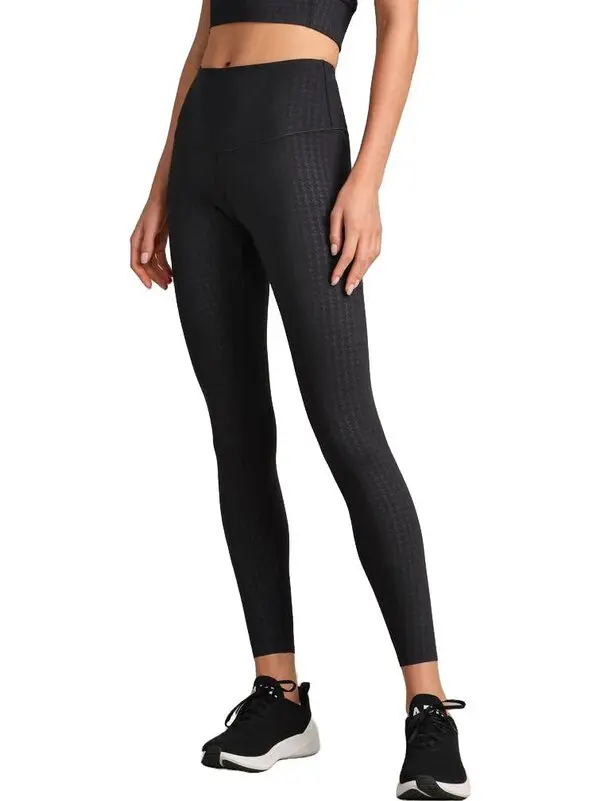 RHONE Revive 7/8 Leggings - Pure Black Houndstooth