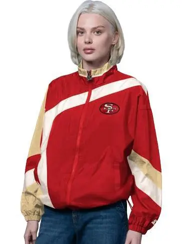 STARTER San Francisco 49ers Vintage 1st Quarter Full-zip Windbreaker - Scarlet