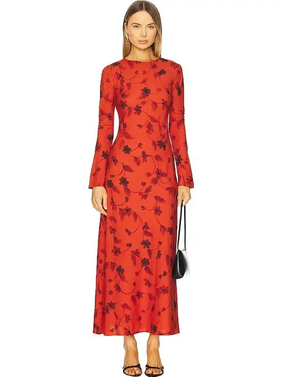 Faithfull The Brand Mesa Maxi Dress - Pirazzo Floral Rosso