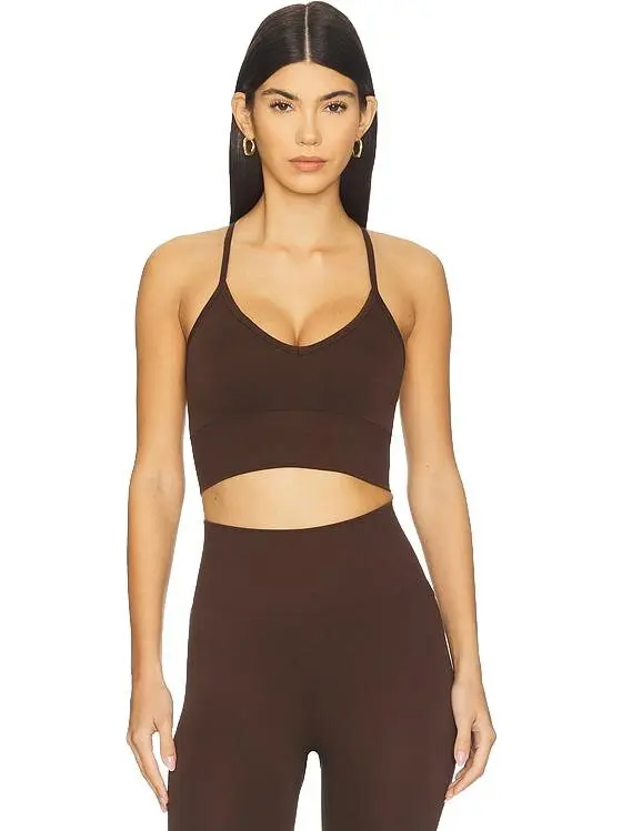 WELLBEING + BEINGWELL Monroe Seamless Tank - Hot Fudge