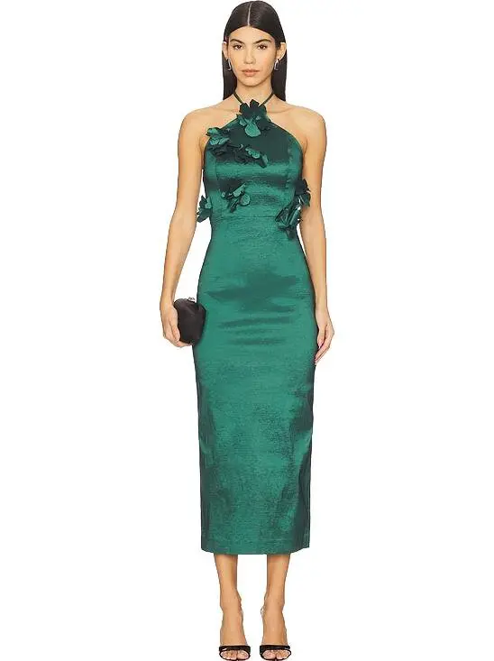KIKA VARGAS Megertu Dress - Pine