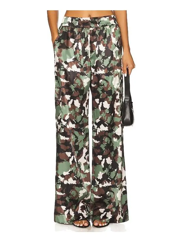 Heroine Sport Satin Cargo Pants - Vintage Camo