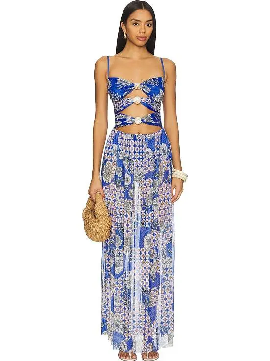 Agua Bendita Meeg Dress - Blue