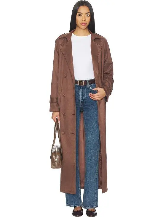 Lioness X Penny Trench Coat - Chocolate