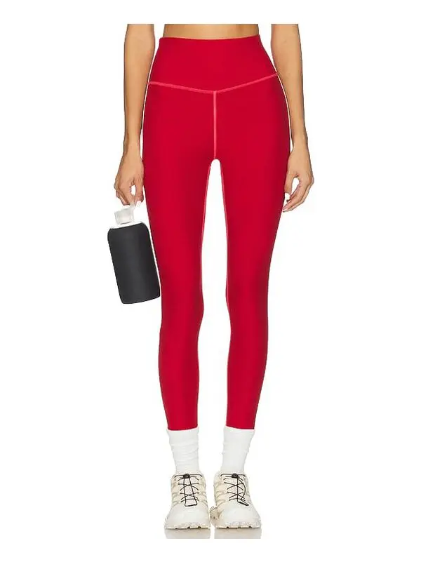 Beyond Yoga Spacedye Ready Midi Legging In Red - Holly Red Heather