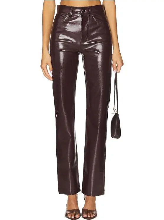 Joe's Jeans The Margo Vegan Leather Slim Pant - Bordeaux