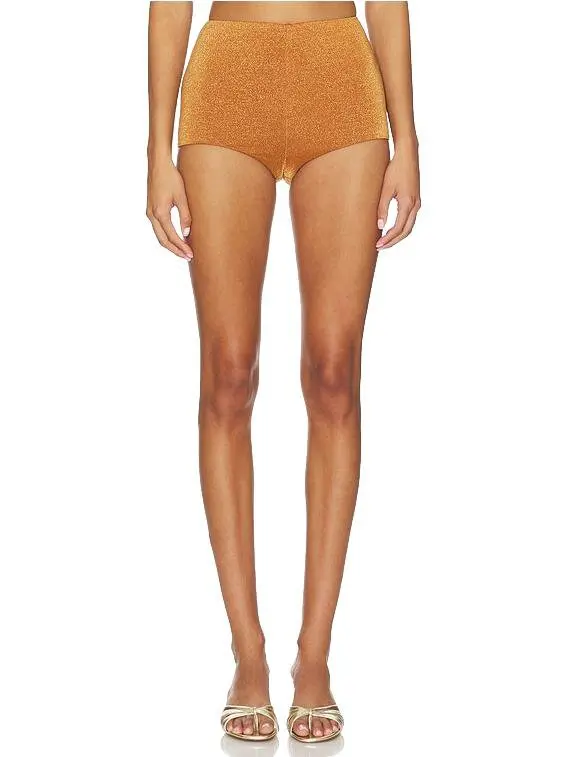 AFRM Yves Metallic Short - Bronze
