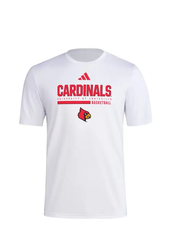 Adidas Louisville Cardinals Pregame Tee - White / Multi