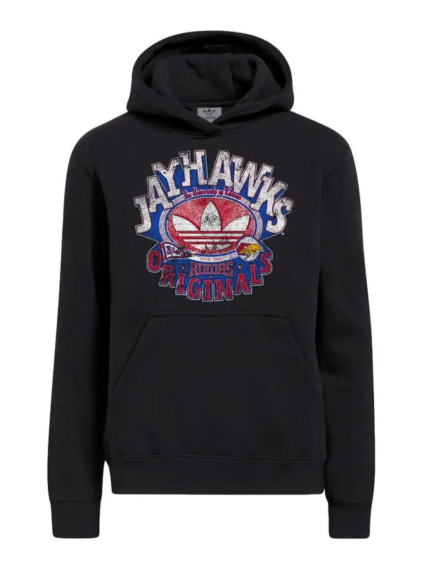 Adidas Originals Ncaa Kansas Relaxed Hoodie - Black / Multi