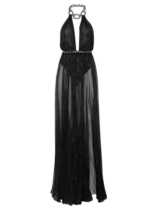 Philipp Plein Chain-detail Maxi Dress - Black