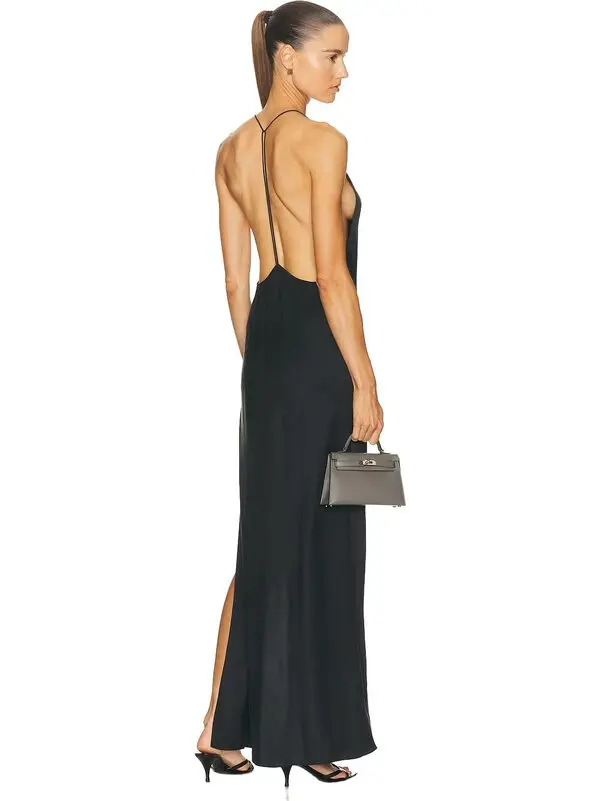 EAVES Lydia Silk Maxi Dress - Black