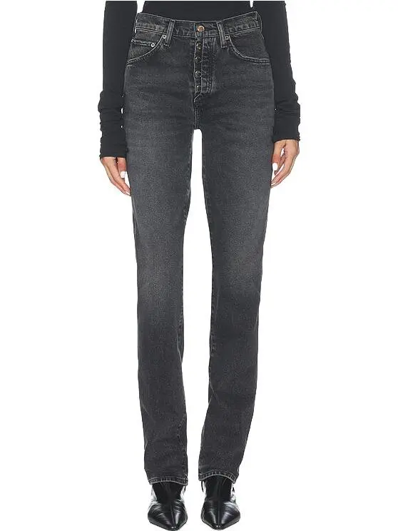 AGOLDE Jetta Stacked Skinny Jeans - Grey