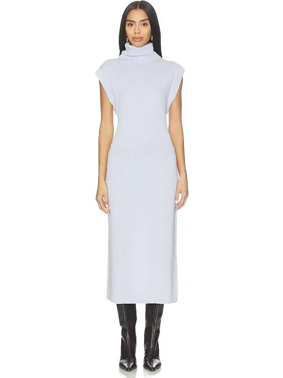Simkhai Sleeveless Turtleneck Knit Dress - Blue