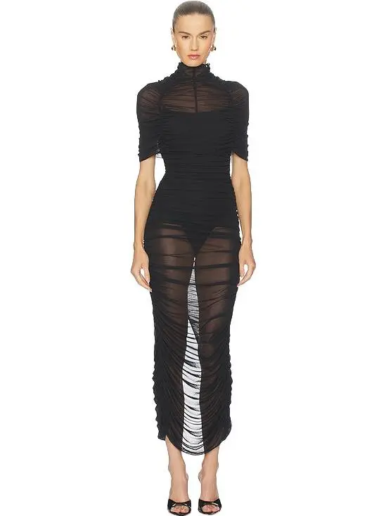 CAMILA COELHO Rocio Midi Dress - Black