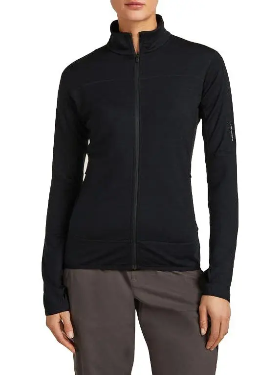 Icebreaker 300 Descender Full Zip Jacket - Black