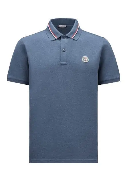 Moncler Logo Polo Shirt - Marine Blue