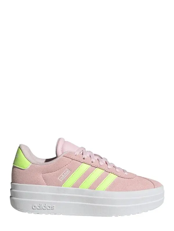 Adidas Vl Court Bold Platform Sneakers - Clear Pink/hi/res Yellow