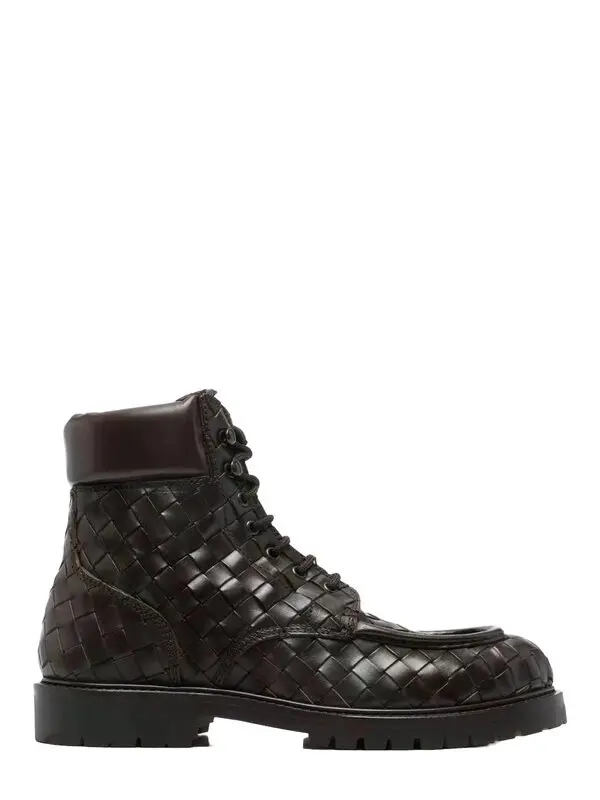 Officine Creative 30mm Boss 016 Woven Lace-up Boots - Brown