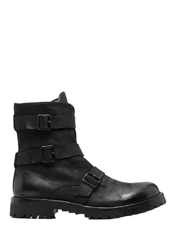 Officine Creative 35mm Ikonic 014 Buckle-strap Boots - Black