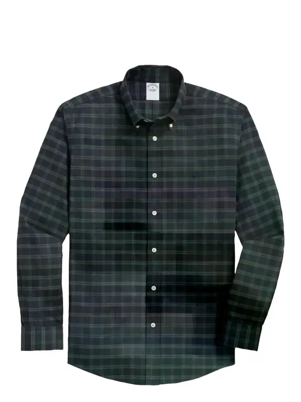Brooks Brothers Button-down-collar Plaid Shirt - Blue