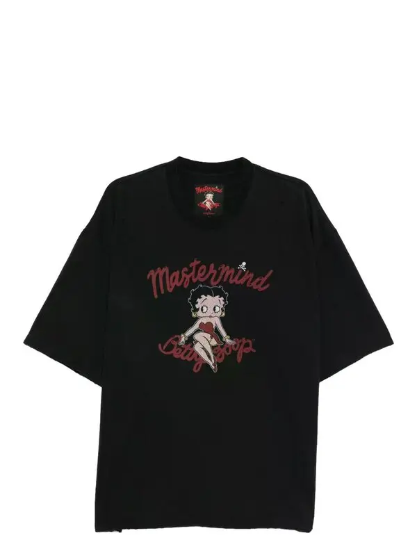 MASTERMIND WORLD X Betty Boop Logo-print T-shirt - Black