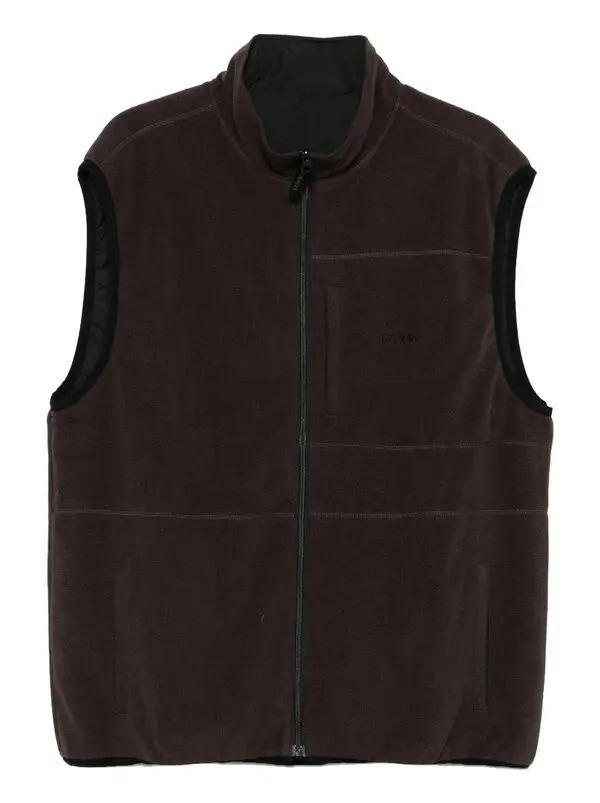 Gramicci Thermal Fleece Reversible Vest - Brown